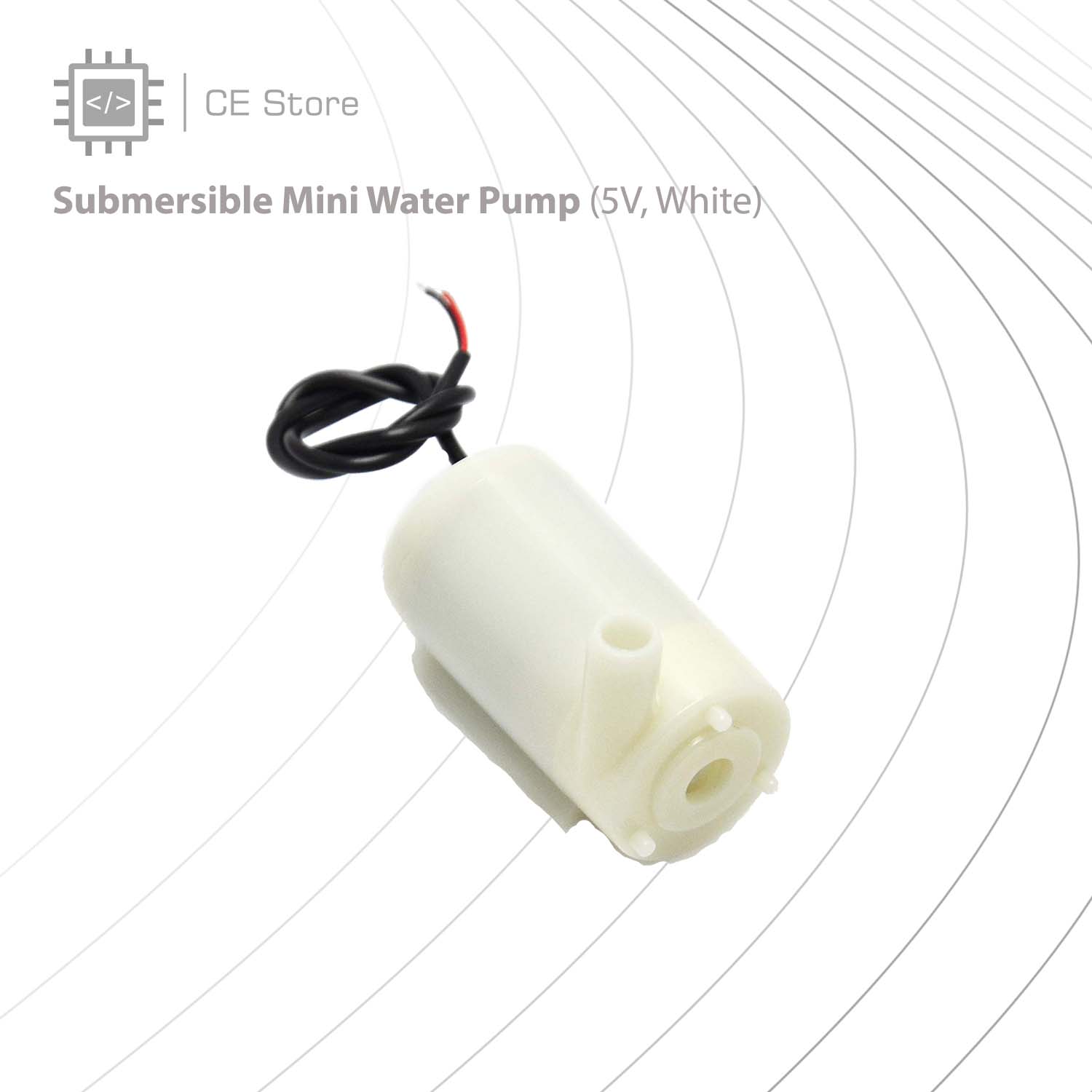 Submersible Mini Water Pump (5V, White) - CE Store | Shop.com.mm