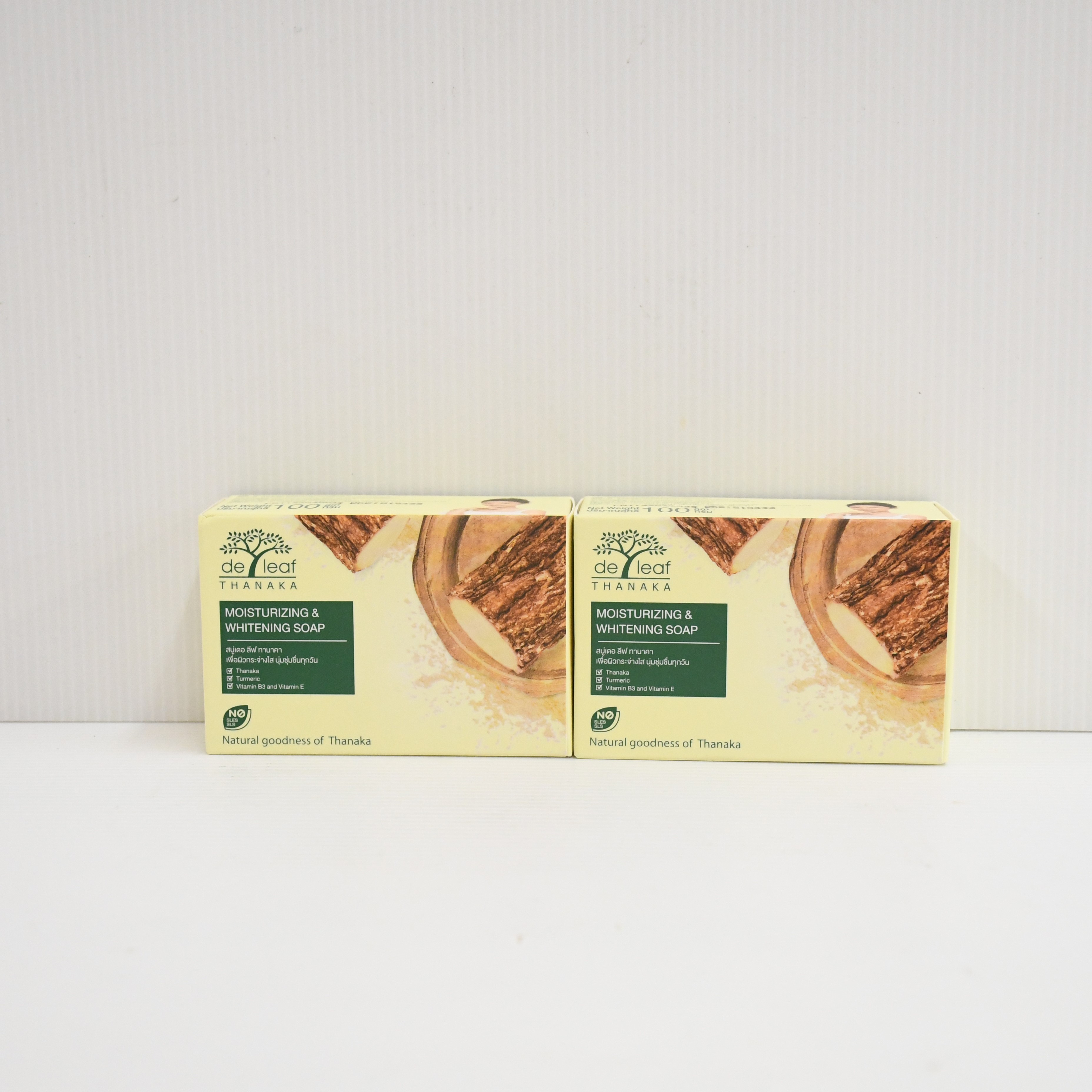 De Leaf Thanaka Moisturizing & Whitening Soap 100g-2s | Shop.com.mm