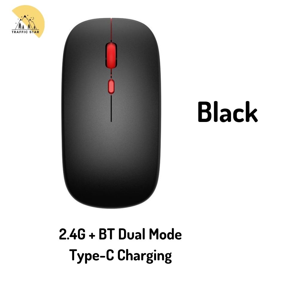 Wireless mouse with built-in battery, no clicking sound, Wireless Mouse ...