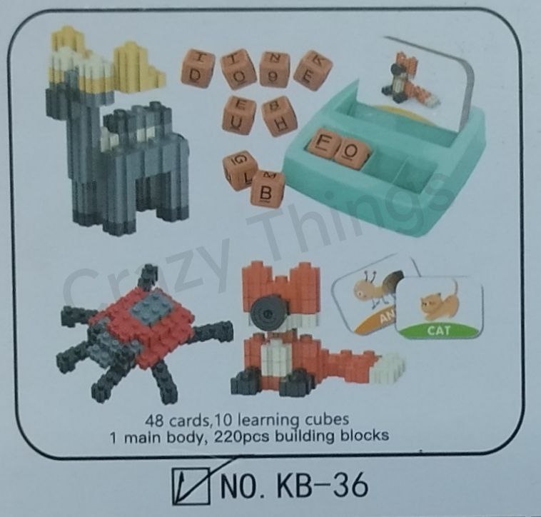 Matching Game Box Building Blocks & Cards Dual Mode KB-36,37 | Shop.com.mm