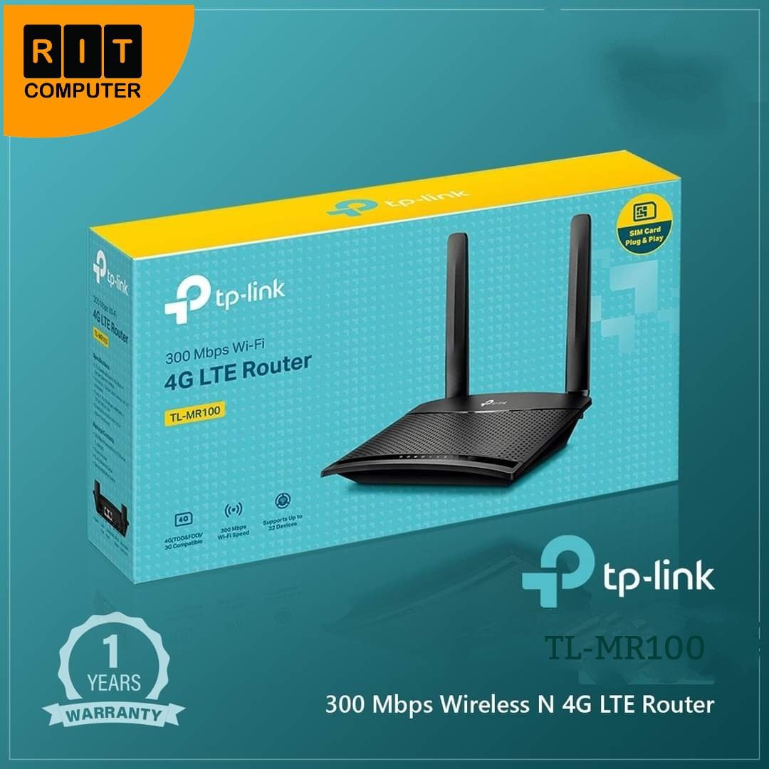 TP Link TL-MR100 Wireless N 4G LTE Router 300 Mbps | Shop.com.mm