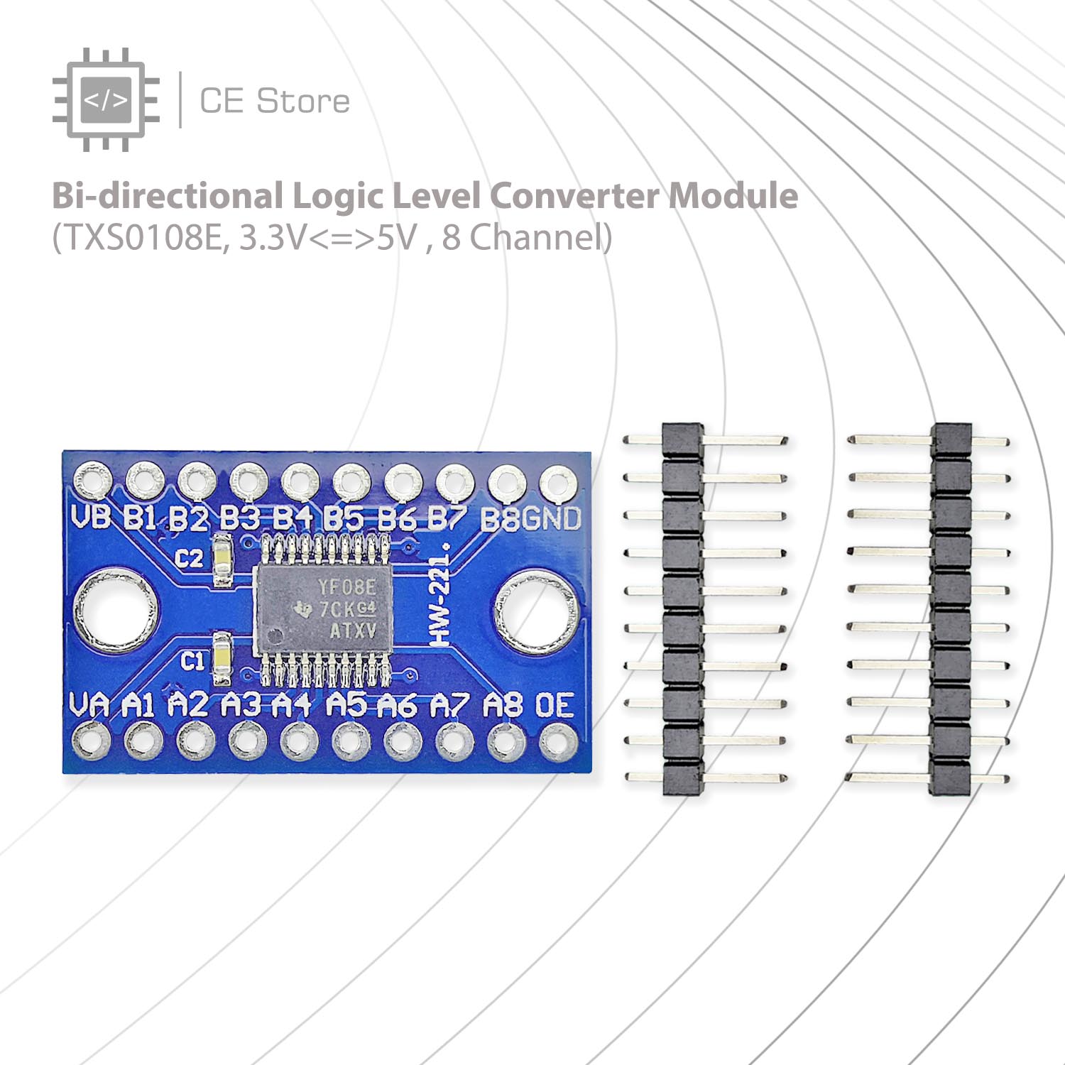 Bi-directional Logic Level Converter Module (TXS0108E, 3.3V 5V , 8 ...