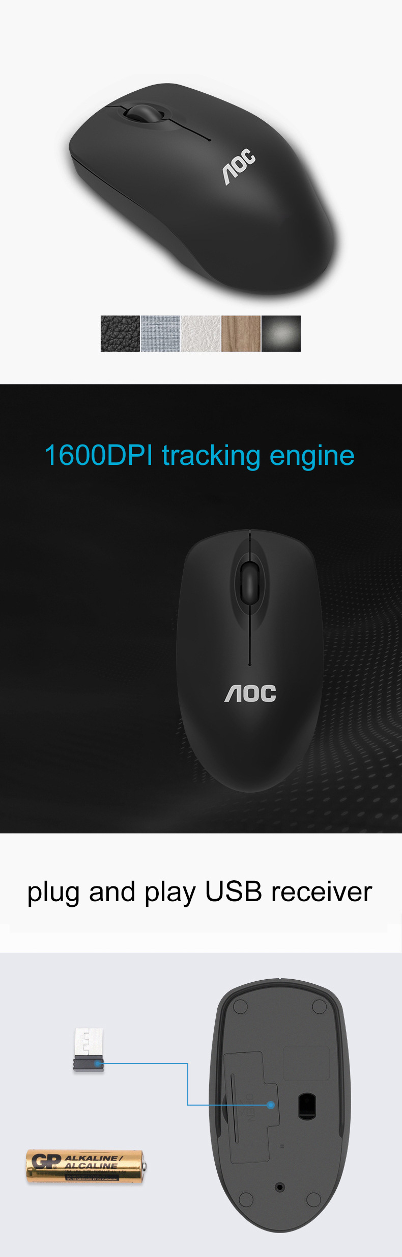 AOC Wireless Mouse (MS-320) | Shop.com.mm
