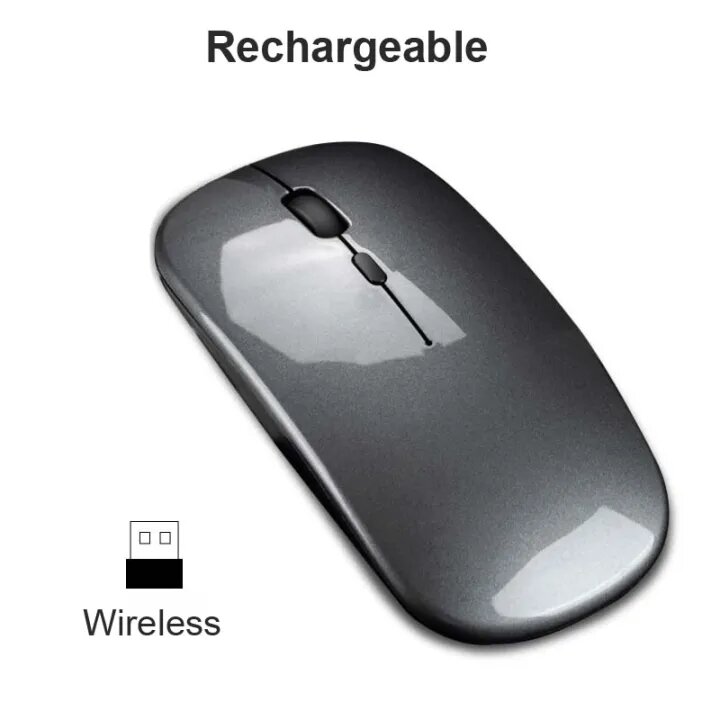 Wireless mouse with built-in battery, no clicking sound, Wireless Mouse ...