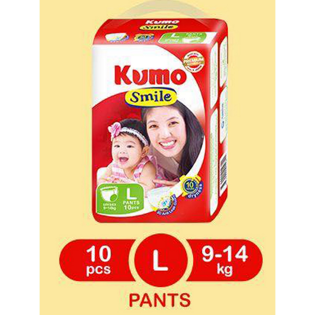 KUMO Baby Diaper (L) 10 Pants | Shop.com.mm