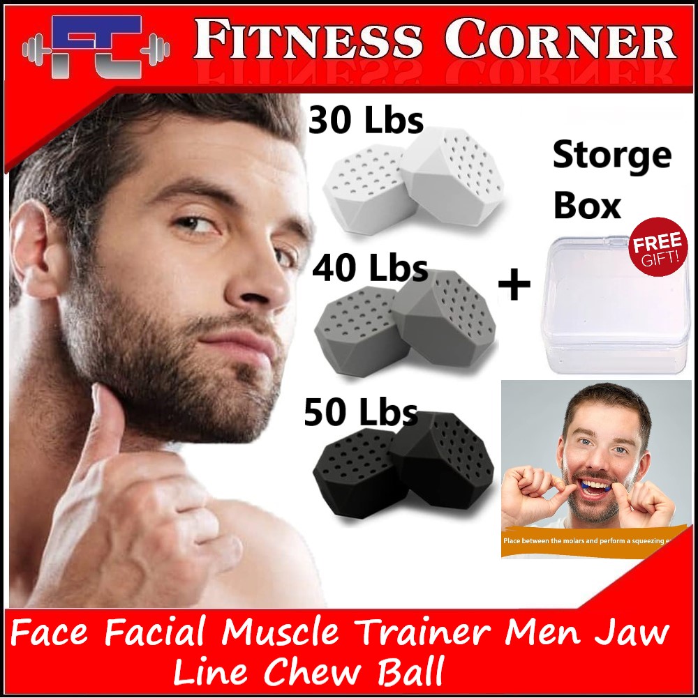 [FC] 30lbs/40lbs/50lbs Jawline Exerciser for Men & Women /Silicone Jaw ...
