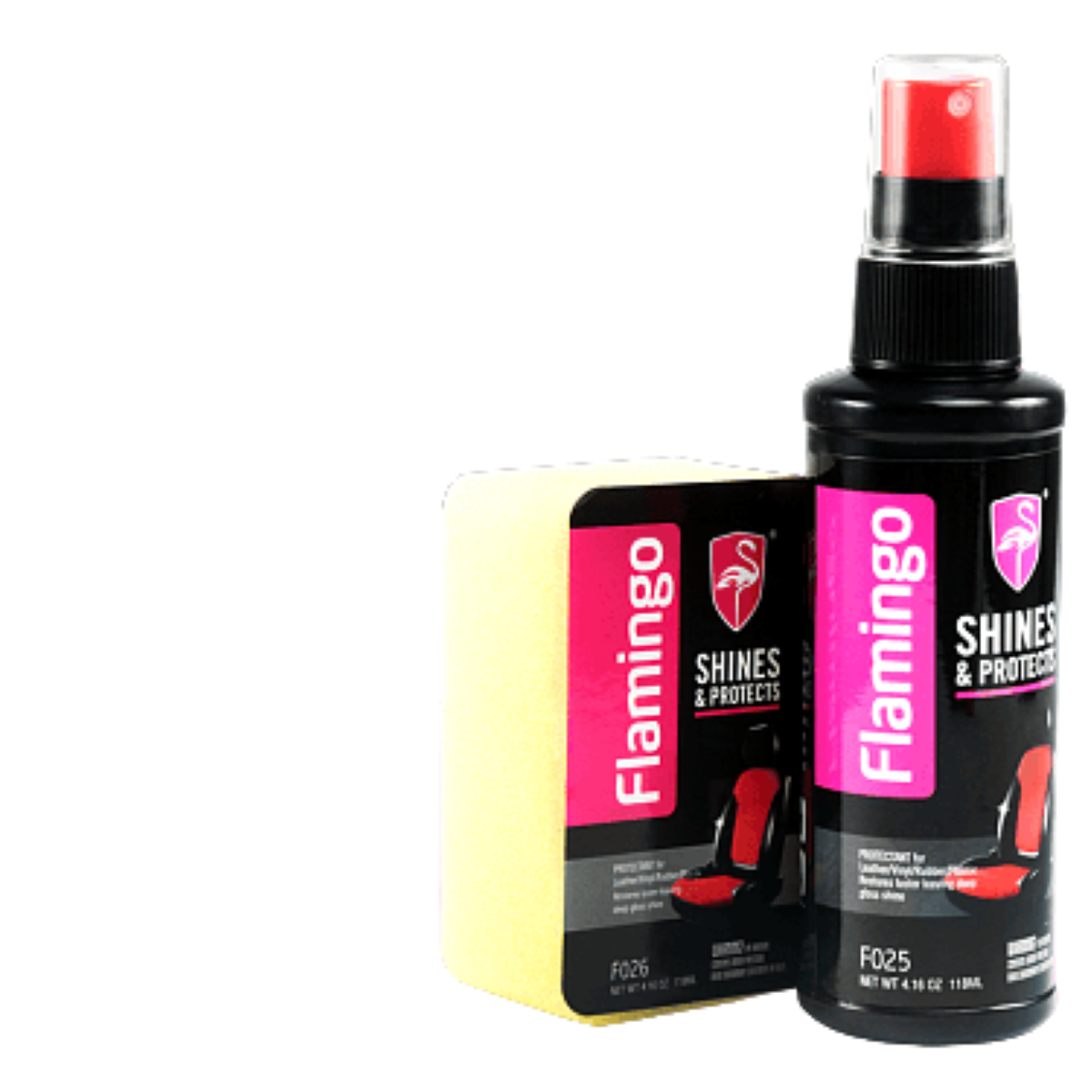 Flamingo Shines and Protect Protectants (295 ml) Leather Plastic Polish ...