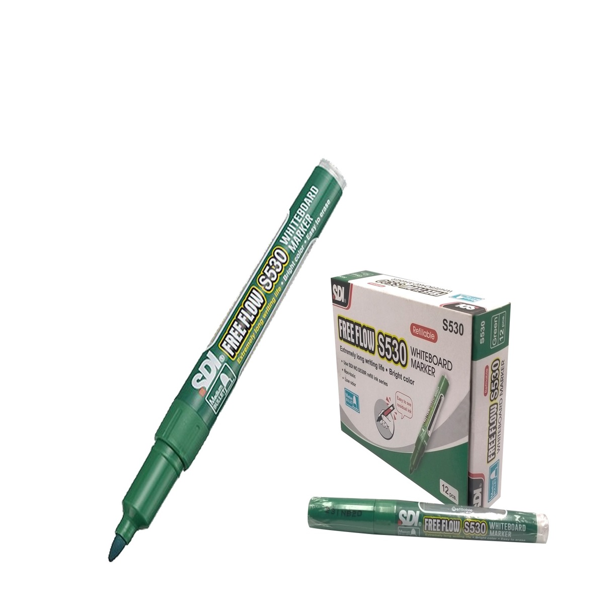 SDI Whiteboard Marker (Green 12s) | Shop.com.mm