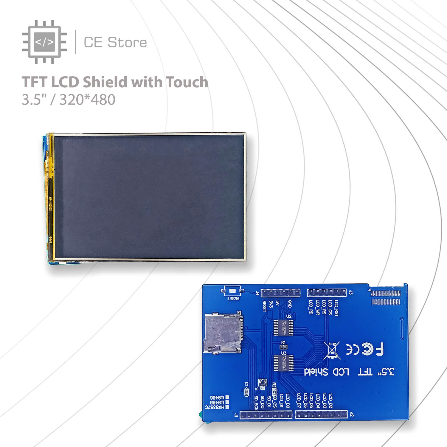 TFT LCD Shield with Touch (3.5" / 320*480) - CE Store | Shop.com.mm