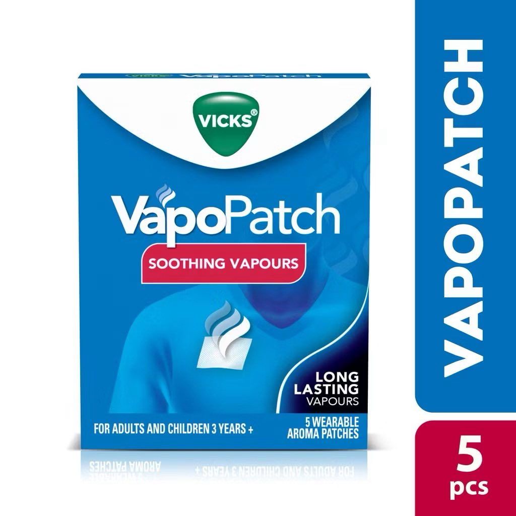 (Preorder)Vicks VapoPatch Wearable Aroma Vapour Long Lasted Patches (5 ...