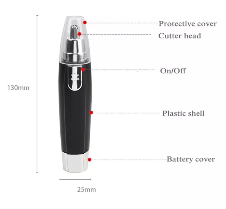 Electric nose trimmer, nose hair trimmer, nose trimmer, ear hair ...