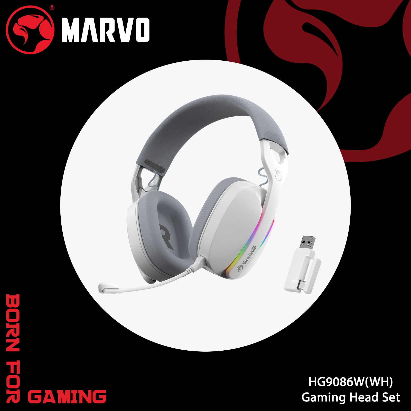 MARVO Wireless Gaming Headset-HG9086W | Shop.com.mm
