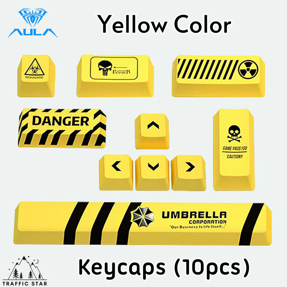AULA PBT Keycaps 10 Keys Anti-Slip High Quality Removable Keycaps ...