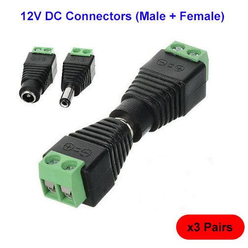12V DC Power Connectors (Male+Female) | Shop.com.mm