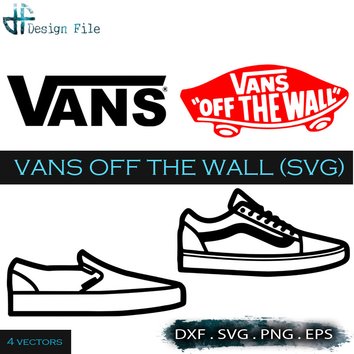 [ SVG, DXF, EPS, PNG ] Vans Off The Wall Detail Drawing File Cutting ...
