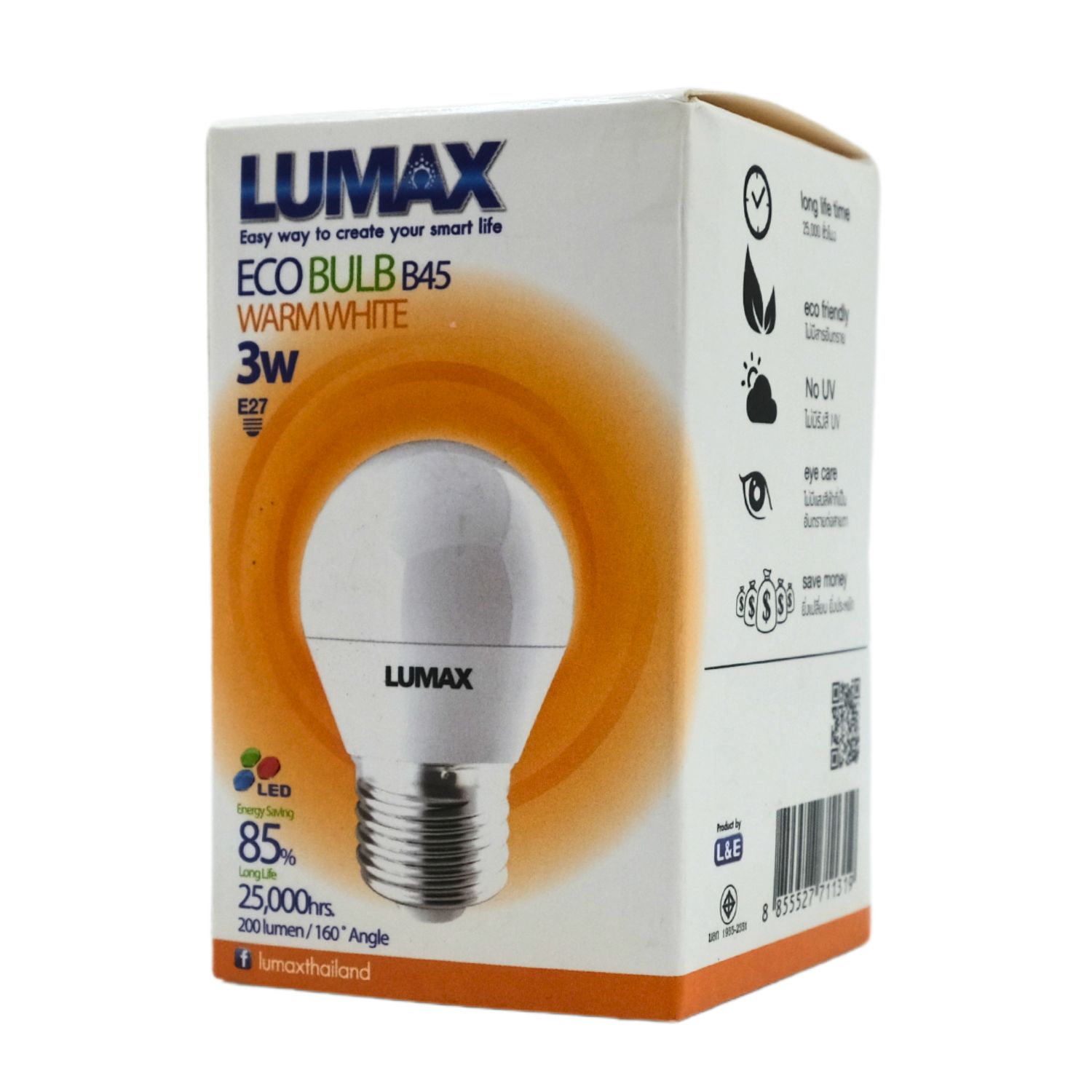 Lumax Eco Bulb 3W Warm White | Shop.com.mm