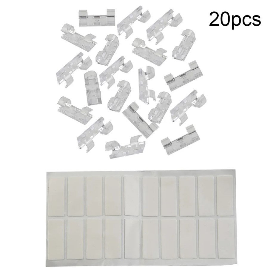Transparent Plastic Cable Organizer Clips | Shop.com.mm