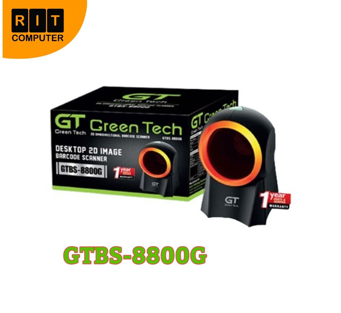 Green Tech GTBS-8800G Barcode Scanner | Shop.com.mm