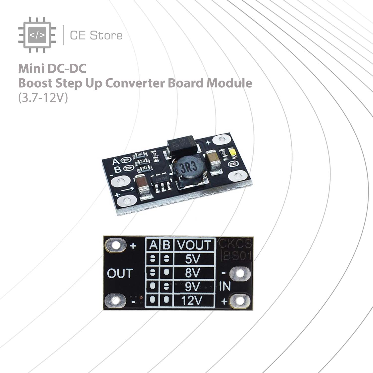 Mini DC-DC Boost Step Up Converter Board Module(3.7-12V) | Shop.com.mm