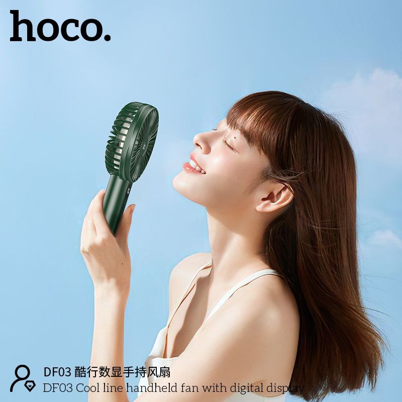 Hoco DF03 Cool line fan with digital display | Shop.com.mm