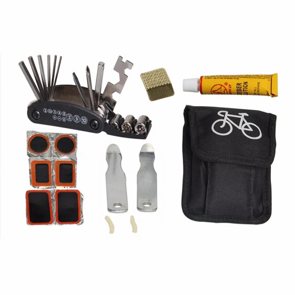 Bike Repair Tool Kit, Bicycle Repair Tool Kit Multifunction Puncture ...