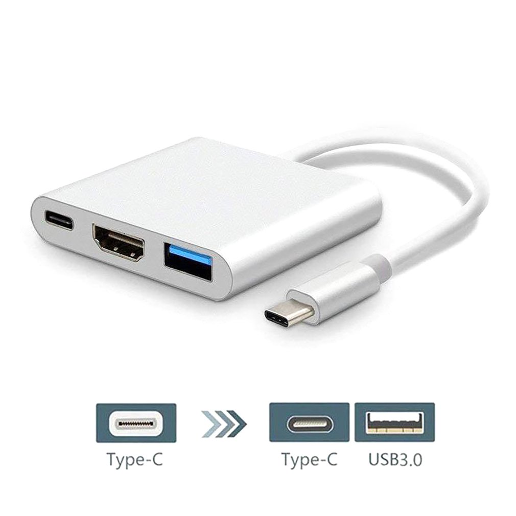 Type-C to USB 3.1 HDMI Docking Station 3 in 1 USB C Hub Screen Expansion 4K Adapter | Shop.com.mm