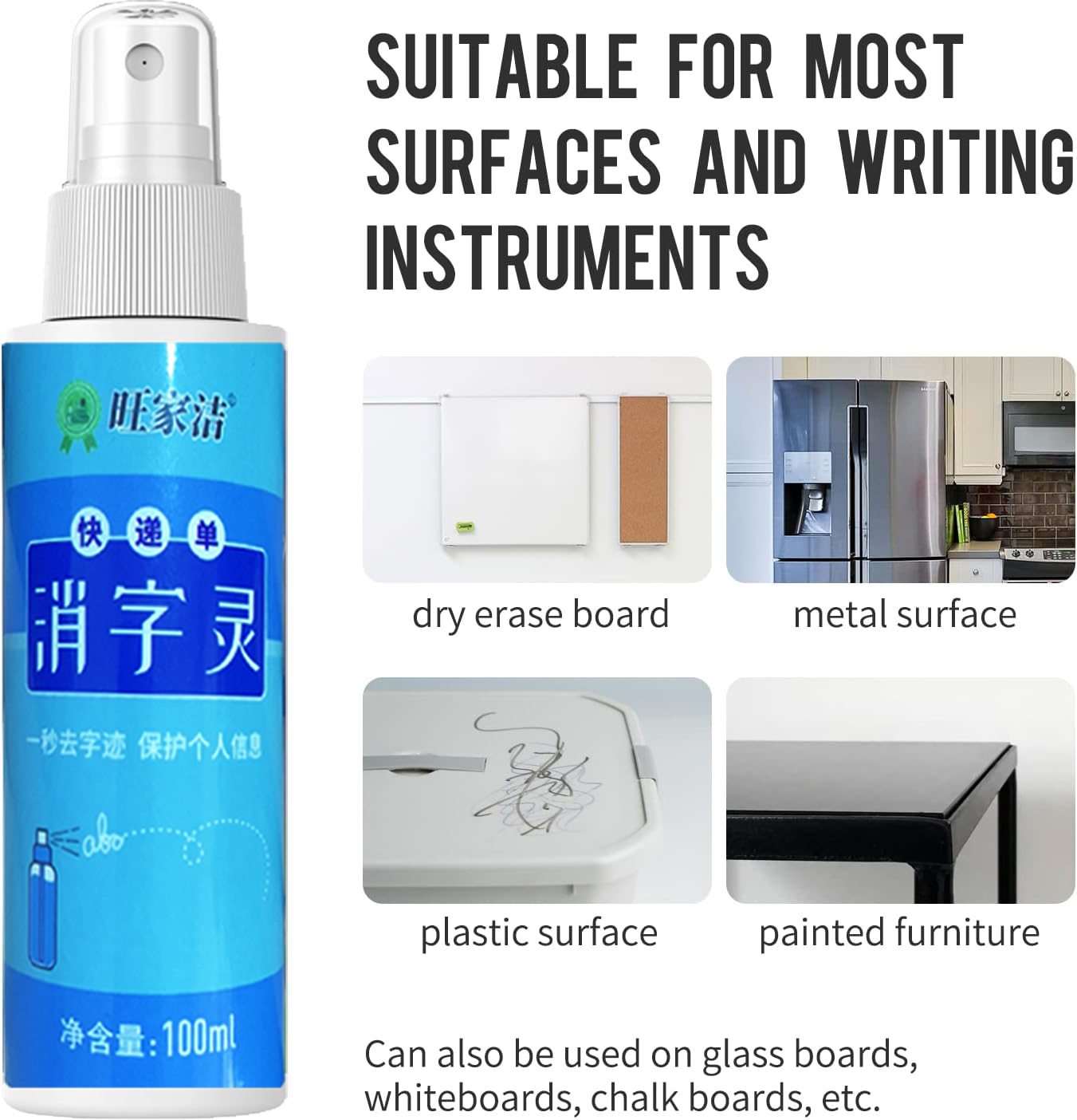 CLICK CLEAN Non-Toxic Marker Cleaner, Whiteboard Cleaning Spray ...