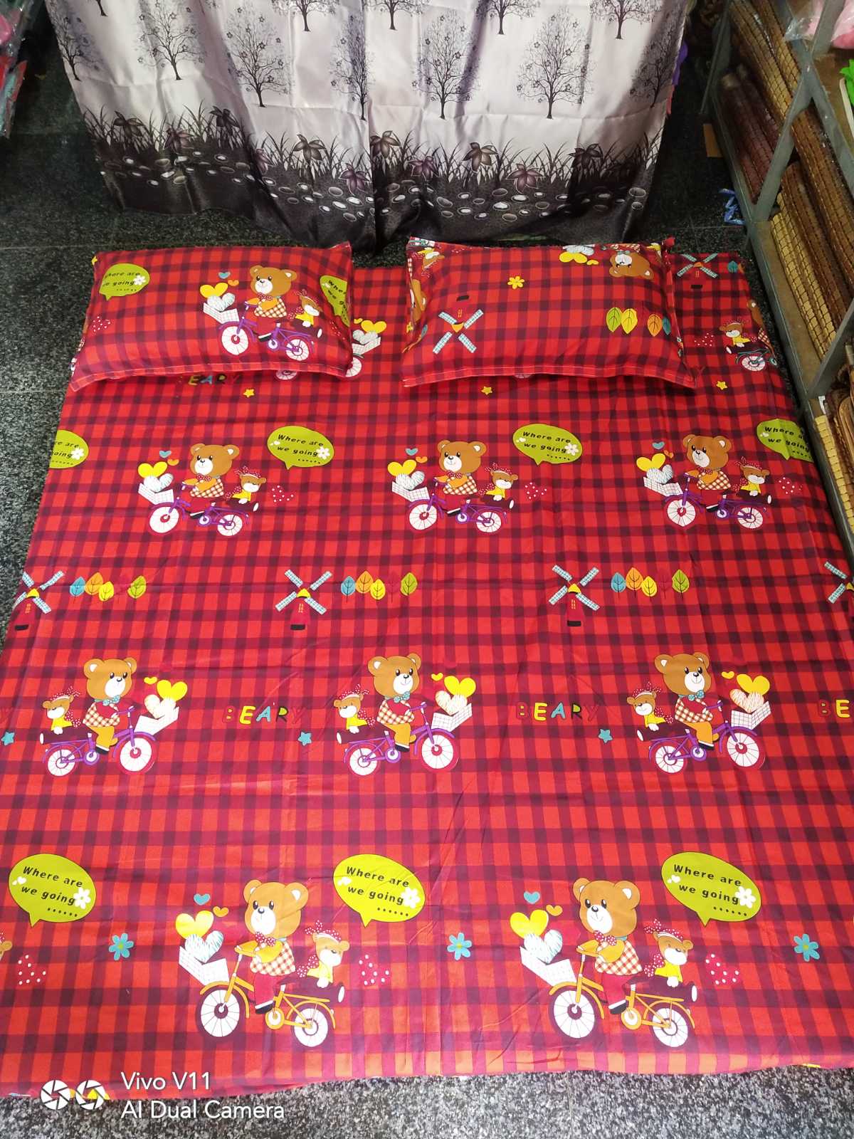 KPS Double bed sheet 3 pcs flat King Size ၂ယောက်အိပ်(၃)မျိုးပါအပြန့ ...