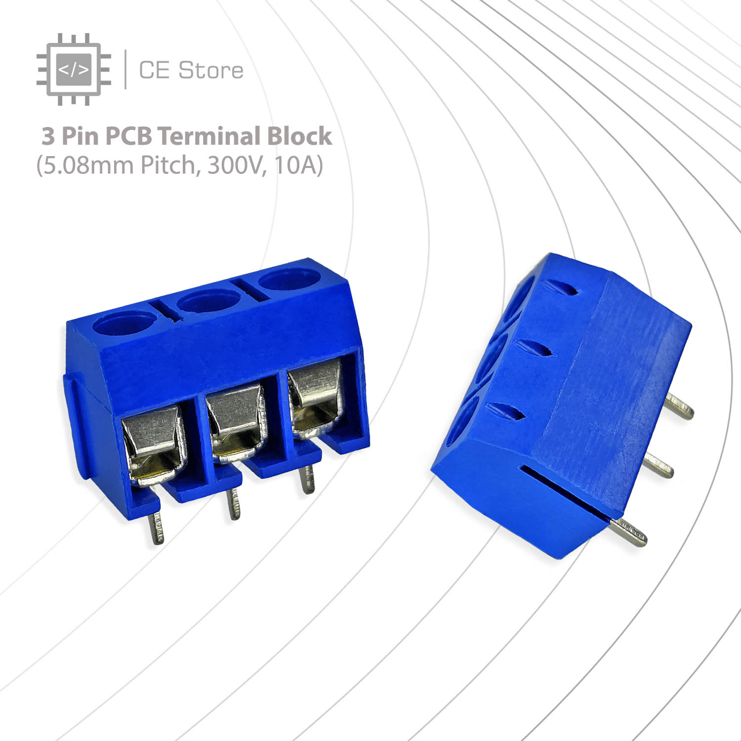 PCB Terminal Block (5.08mm Pitch, 300V, 10A) - CE Store | Shop.com.mm