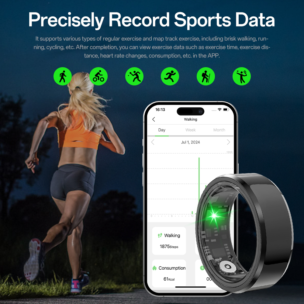(Preorder) Aolon Smart Ring New Smart Health Ring With Heart Rate ...