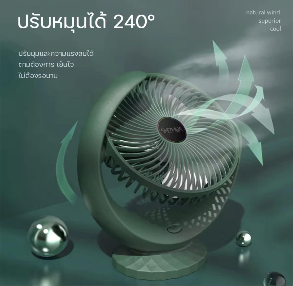 Shizhua USB desktop fan 9"x8” (5blades) | Shop.com.mm