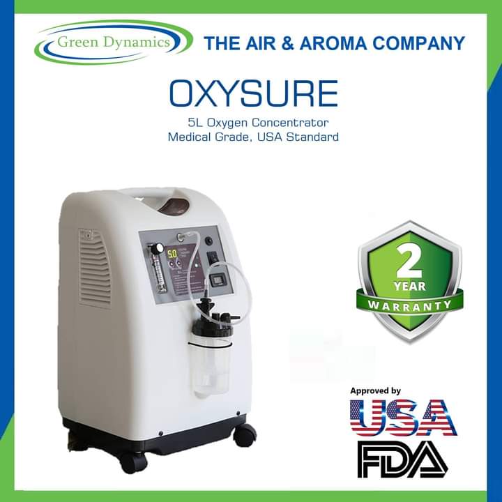 "OXYSURE" 5L Medical Stationary Oxygen Concentrator (USA - FDA) | Shop ...