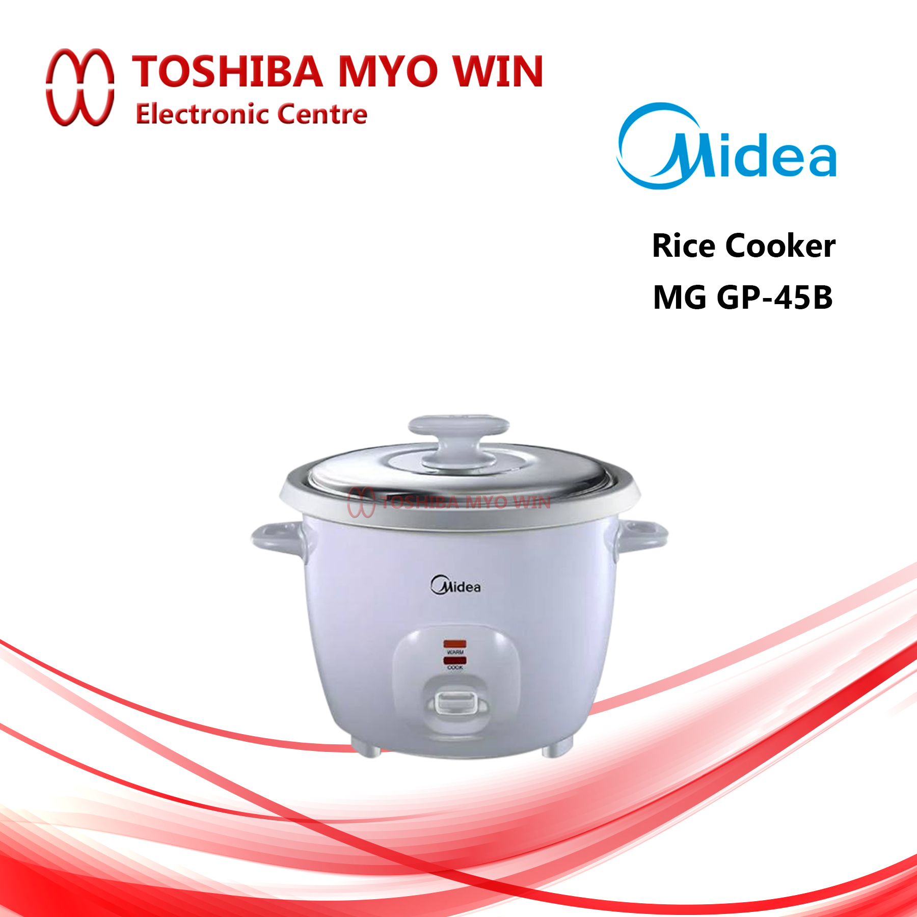 Midea Rice Cooker 1.8L ( MG-GP45B ) | Shop.com.mm