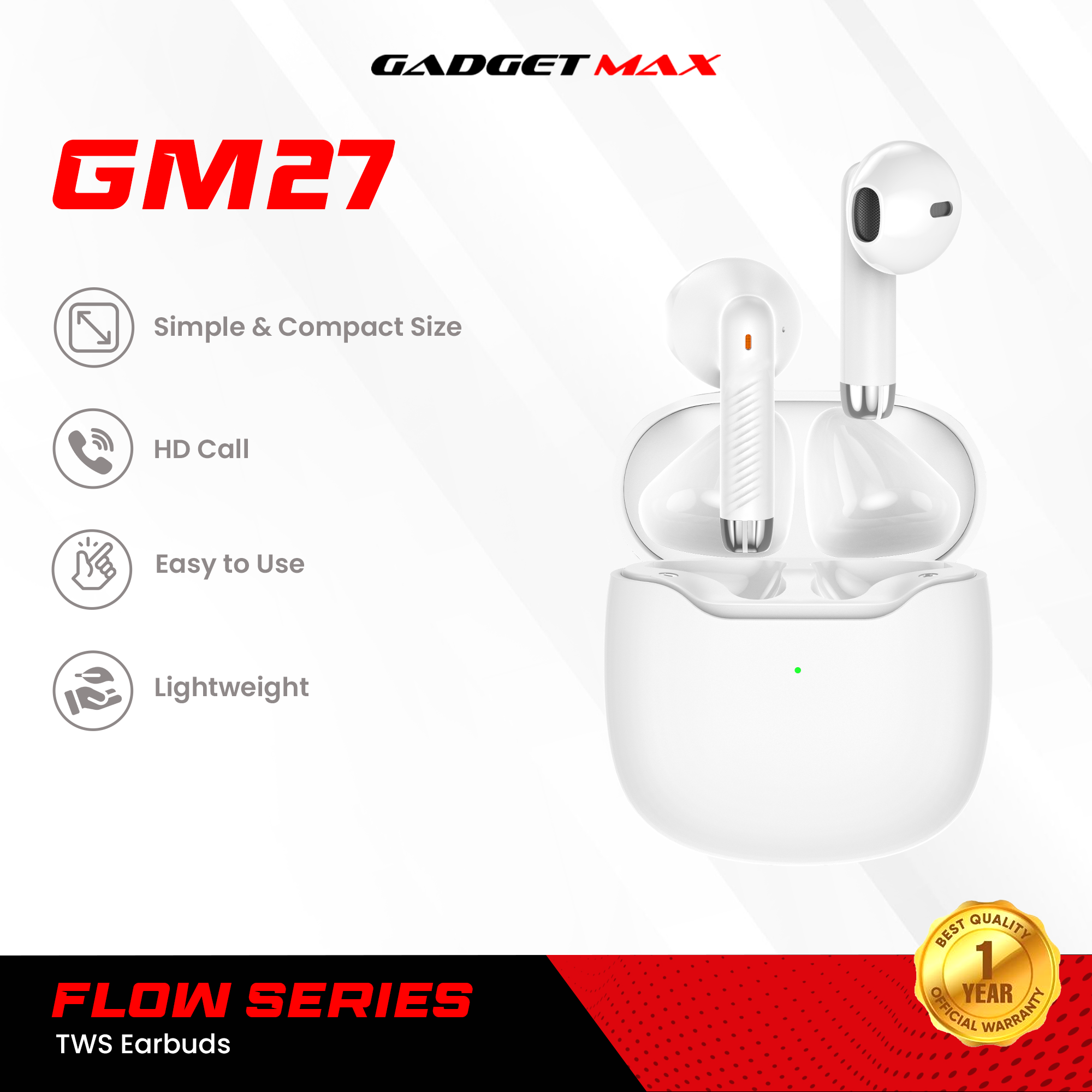 Gadget Max ~ GM27 Flow TWS Earbuds | Shop.com.mm