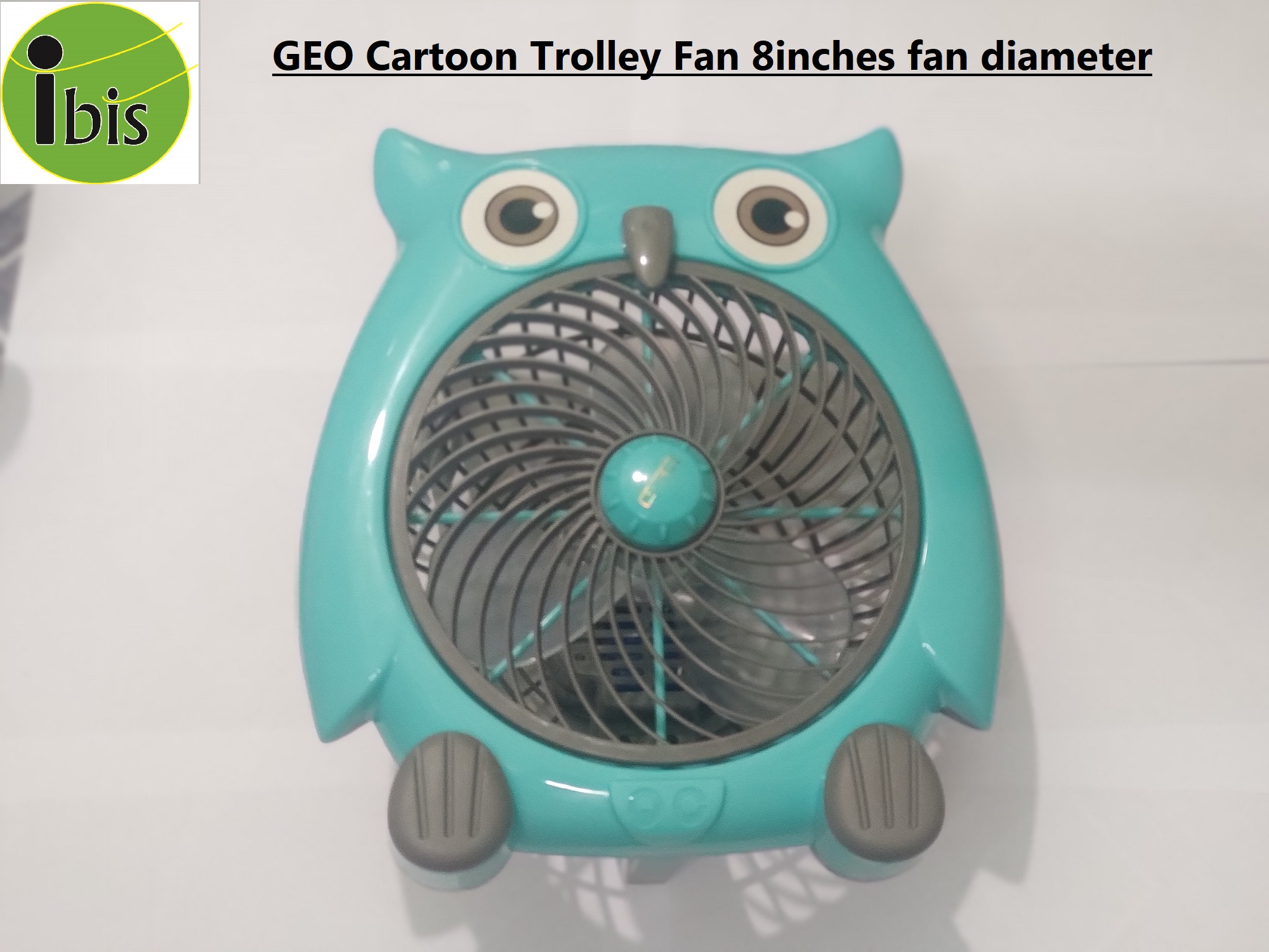 iBis_ GEO Cartoon Trolley Fan 8 inches fan diameter (အိမ်မီးထိုး အထိုင ...