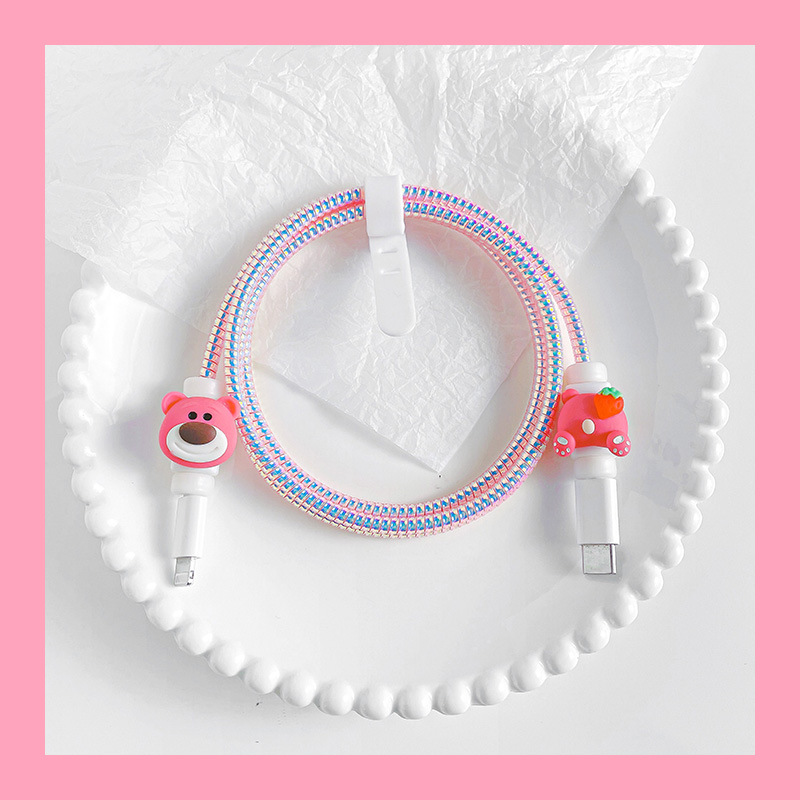 Beautiful Cartoon Cable Protector Set Data Cable Cover Set | Shop.com.mm