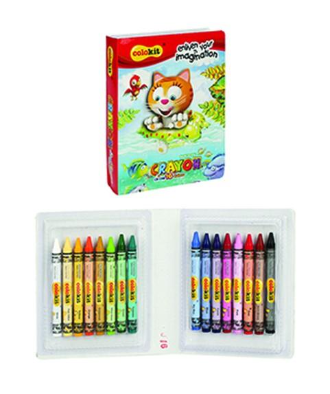 Colokit Crayons CR-C08 - 16 Colors - 1 Free Coloring Book - Made In ...