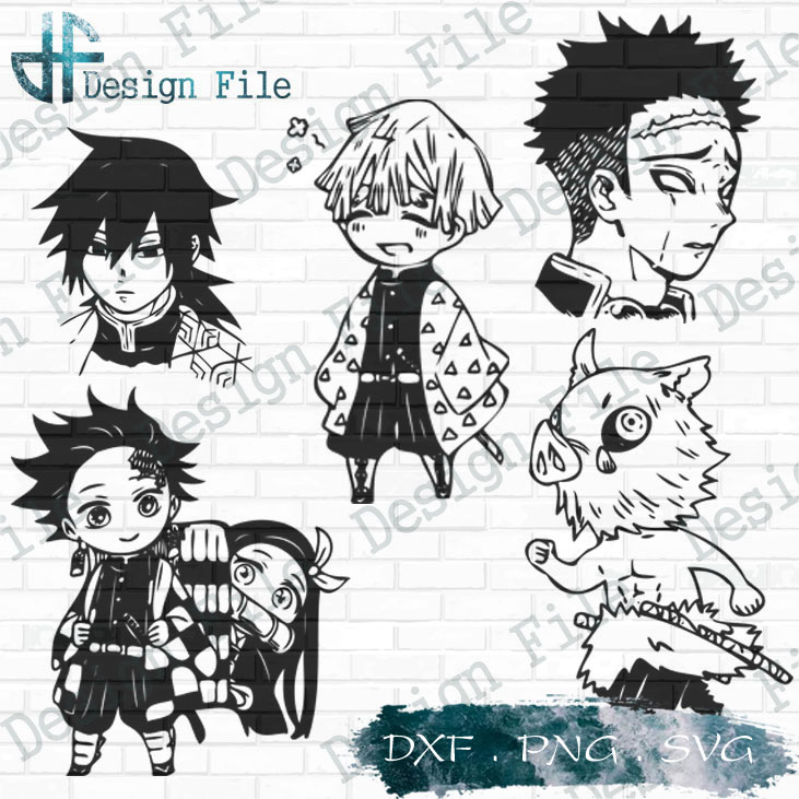 [ Digital Goods ] 30 Vectores Demon Slayer Vector cut file Laser cut ...