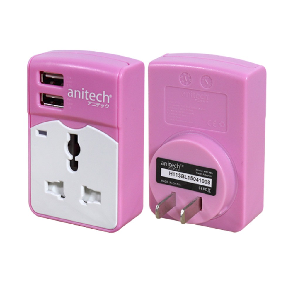 Anitech H113 Adapter Plug USB (2.5A) - Blue | Shop.com.mm