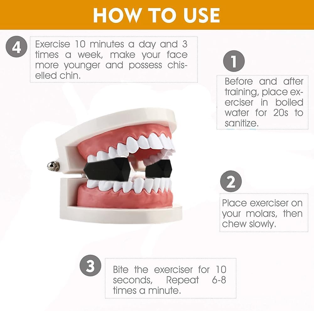 [FC] 30lbs/40lbs/50lbs Jawline Exerciser for Men & Women /Silicone Jaw ...