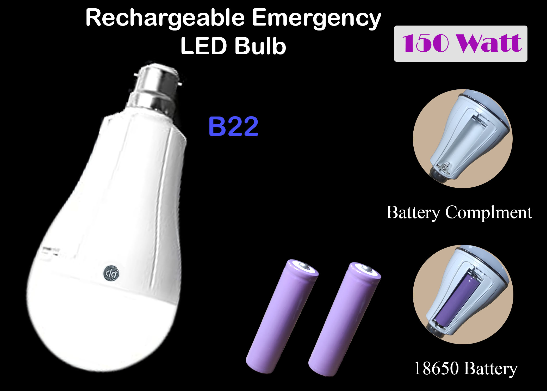 LED Lihgt Bulb with Battery Backup (AC/DC emergency bulb) | Shop.com.mm