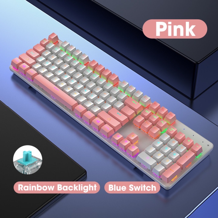 Tech Infinite【Mechanical Gaming Keyboard】 Wired Gaming Keyboard Blue ...