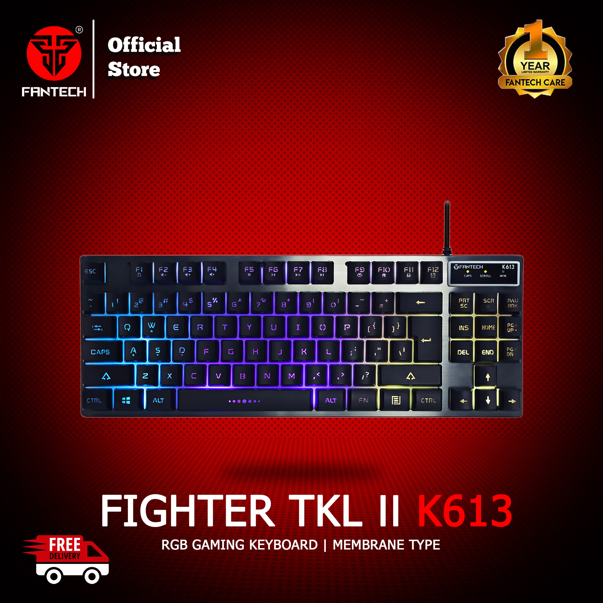 Fantech RGB Gaming Keyboard K613 | Shop.com.mm