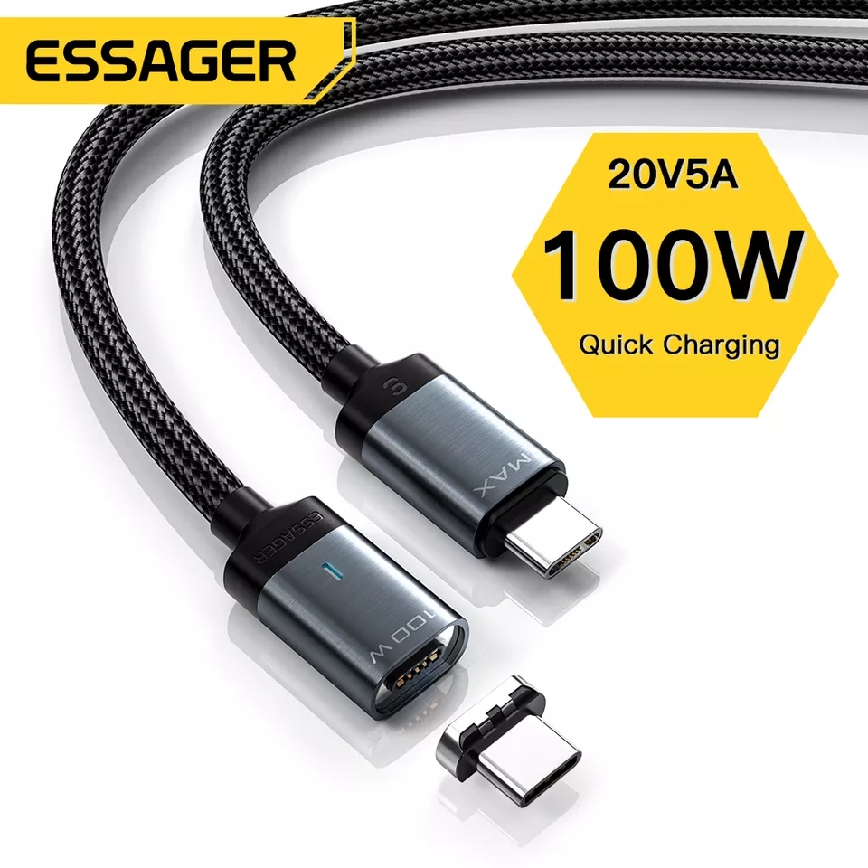 ESSAGER Cass PD Magnetic Data Cable C-C 100W | Shop.com.mm