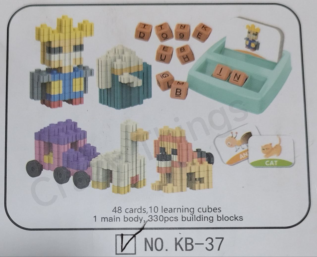 Matching Game Box Building Blocks & Cards Dual Mode KB-36,37 | Shop.com.mm