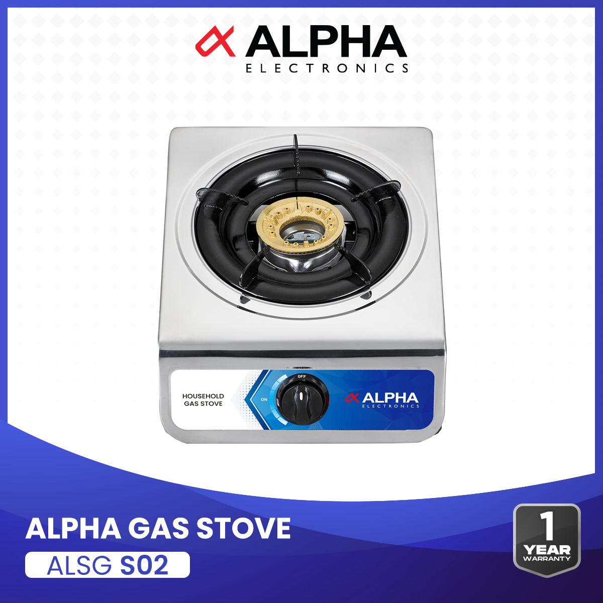 Alpha Gas Stove ALSG S02 ဂတ်(စ်) မီးဖို | Shop.com.mm