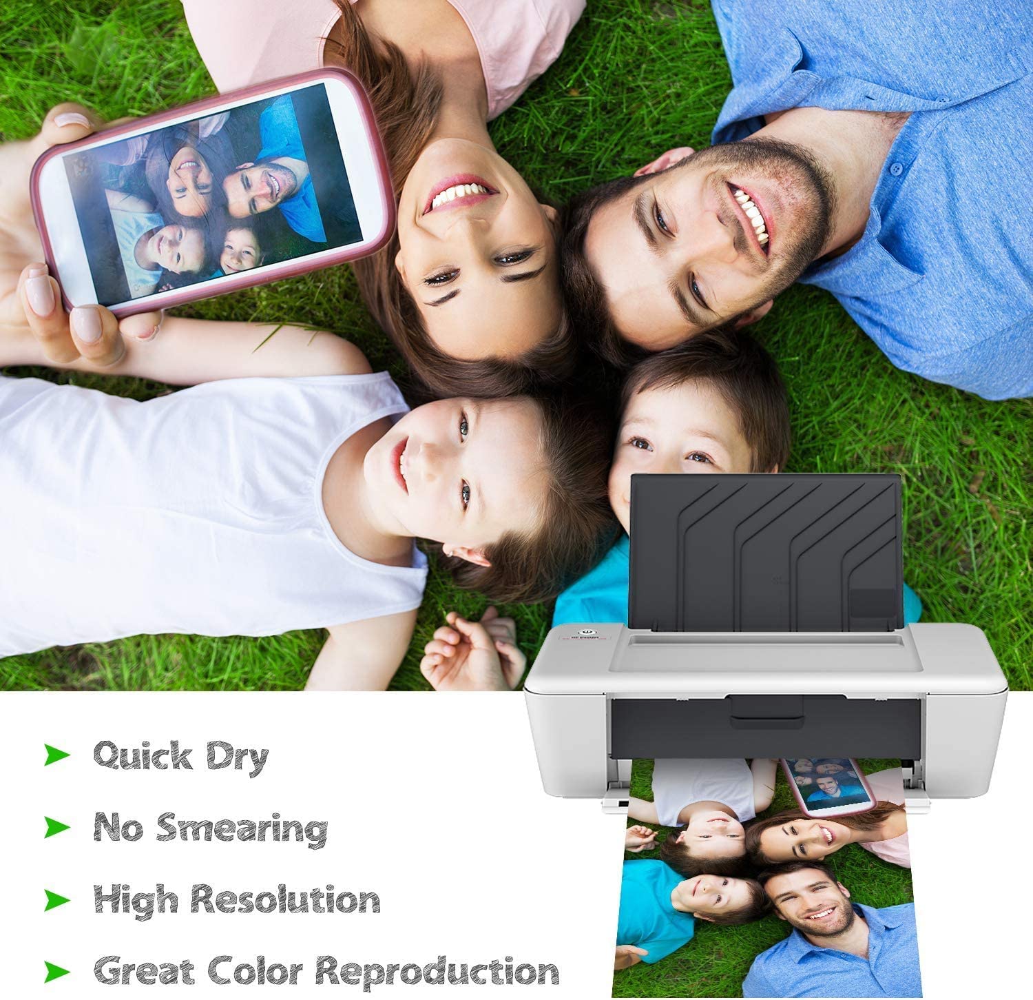 Premium Glossy Photo Paper | 350 g | 2 Sided | A4 Size 50 Sheets ...