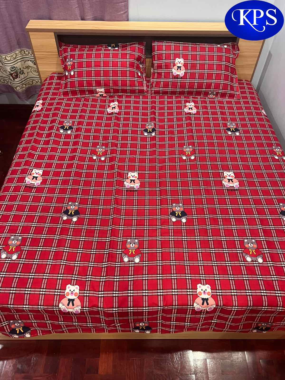 KPS Double bed sheet 3 pcs flat King Size ၂ယောက်အိပ်(၃)မျိုးပါအပြန့ ...