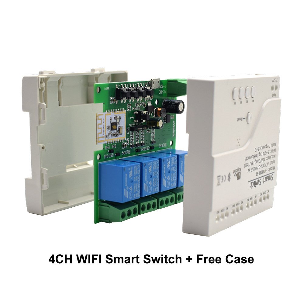 eWeLink Smart WIFI Bluetooth Relay Module On Off Controller 4CH 5V 85 ...