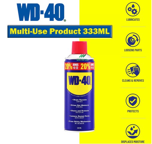 WD-40 MULTI-USE PRODUCT (333 ML) WD40 100% Original De-Rust Lubricant | Shop.com.mm